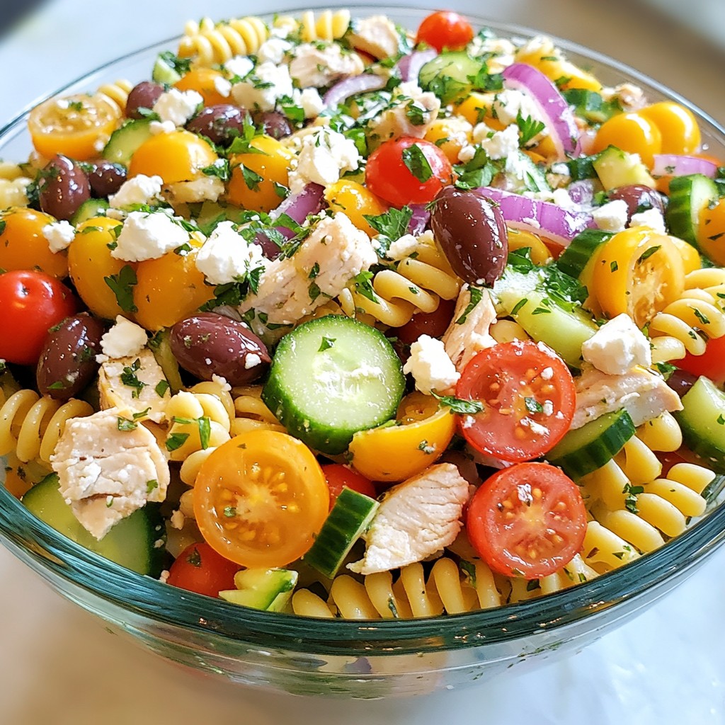Greek Chicken Pasta Salad Fresh and Flavorful Recipe - Recipe Website