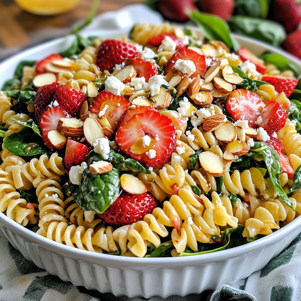 Strawberry Spinach Pasta Salad Refreshing Summer Dish - Recipe Website